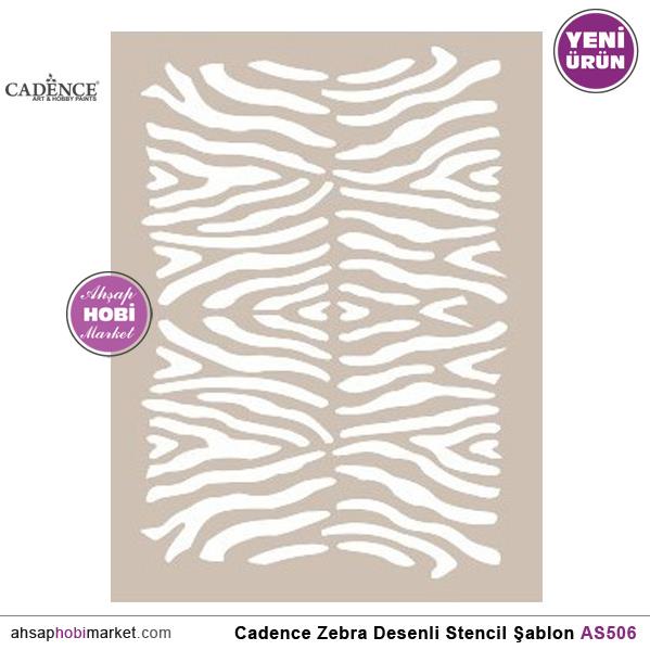Cadence Zebra Desenli Stencil - Şablon - AS506 - Ahşap Hobi Market