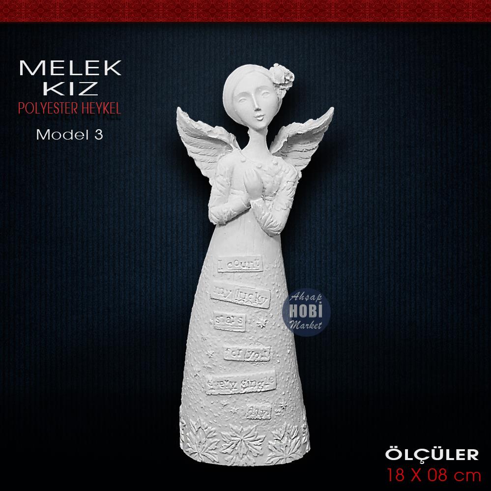 Melek Kız Model 3 (18x8 cm) Ham Polyester - Ahşap Hobi Market